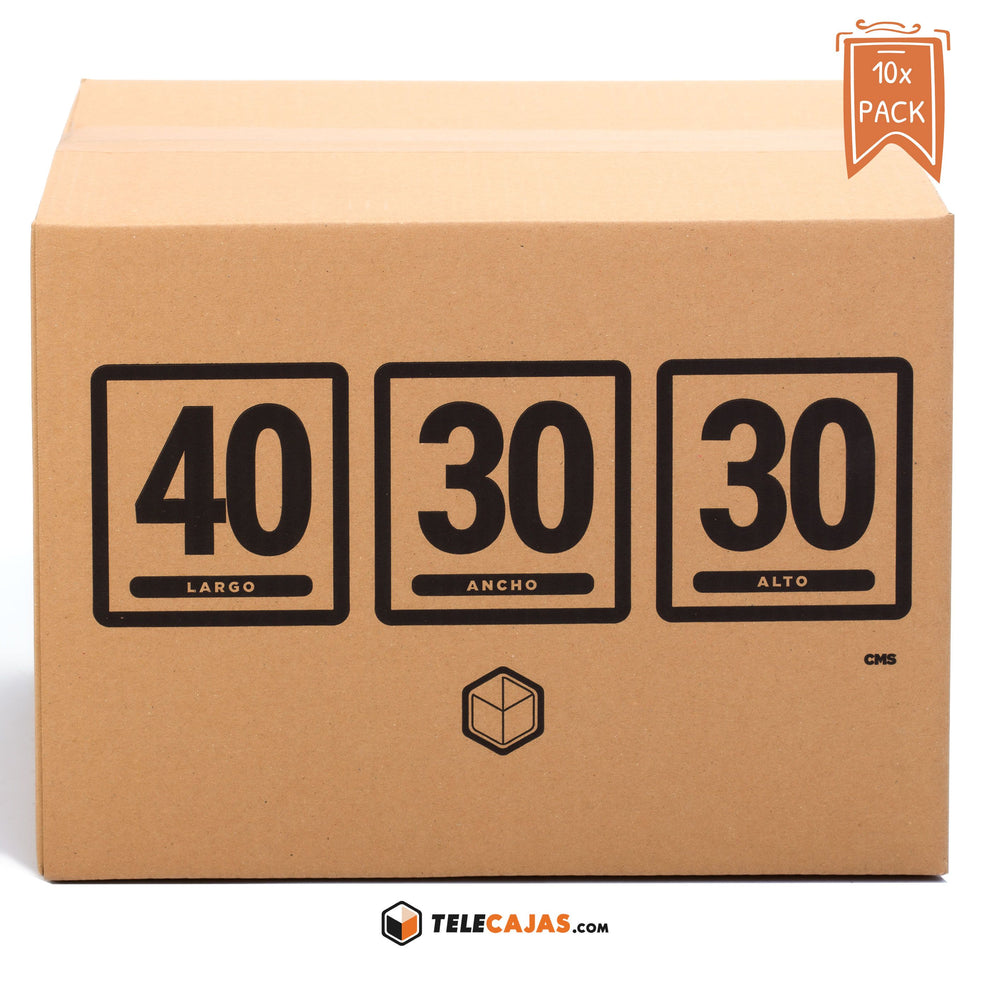 TELEBOXES | Cardboard Box with Handles for Robust Moving | 40x30x30cm ...