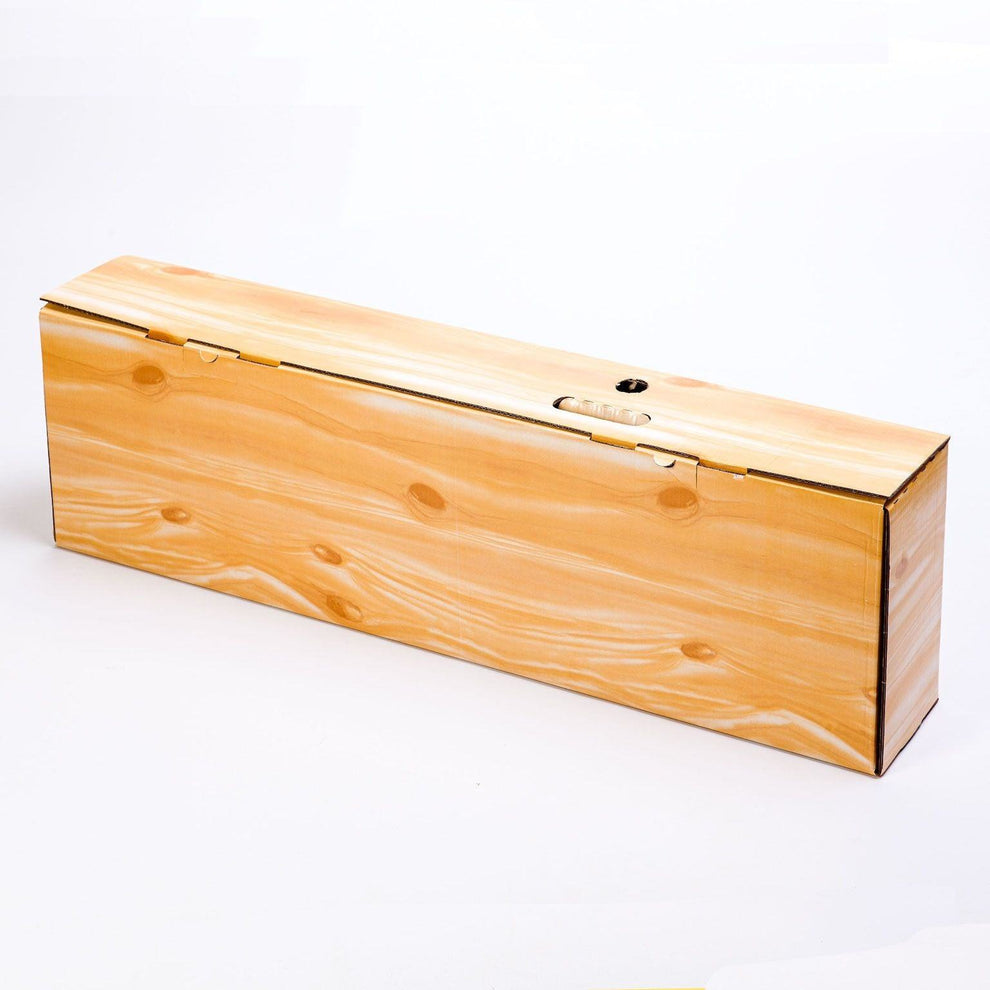 TELEBOXES | Ham Cardboard Box Wood Effect Design | Integrated handle ...