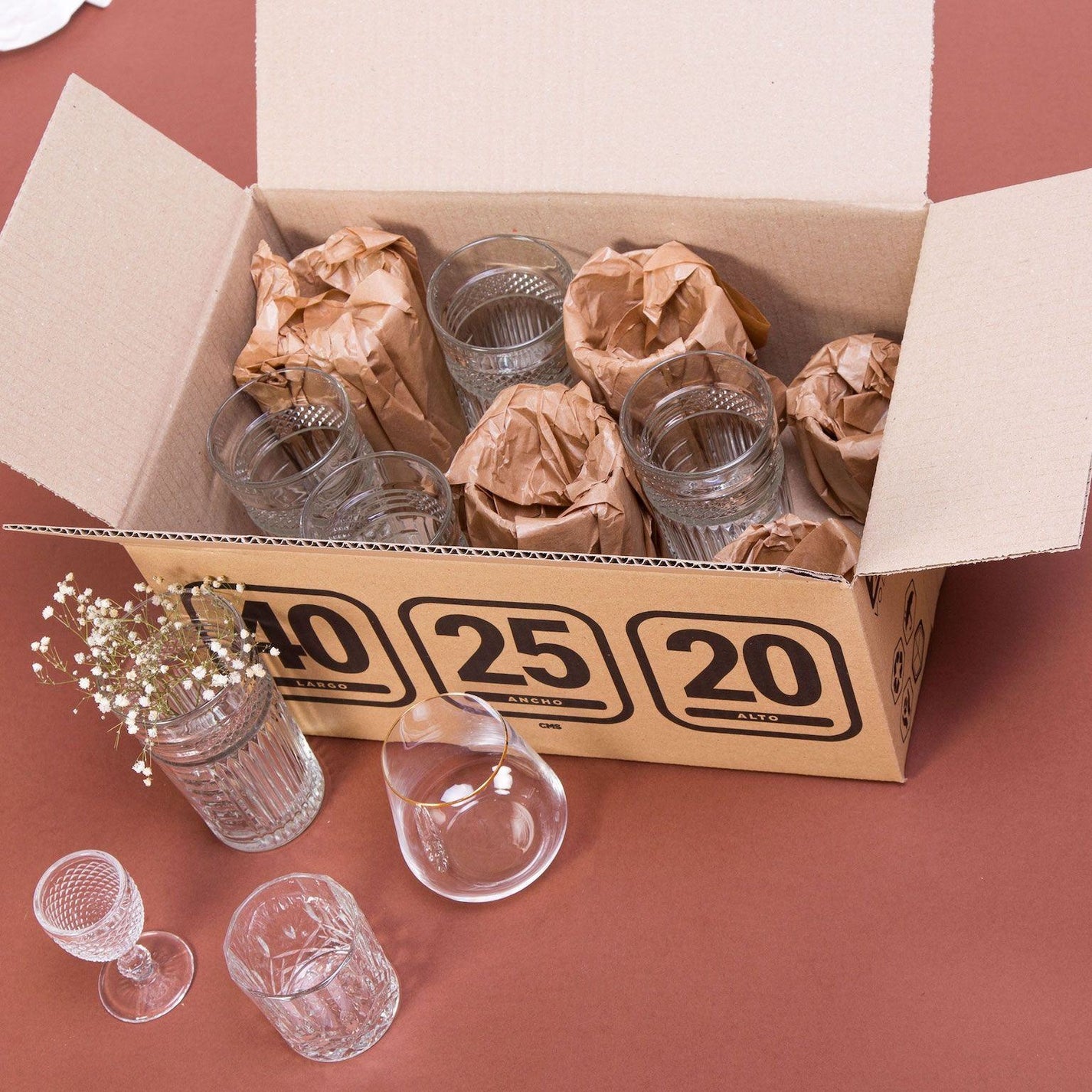 TELEBOXES | 40x25x20 cm rectangular box made of resistant cardboard for ...