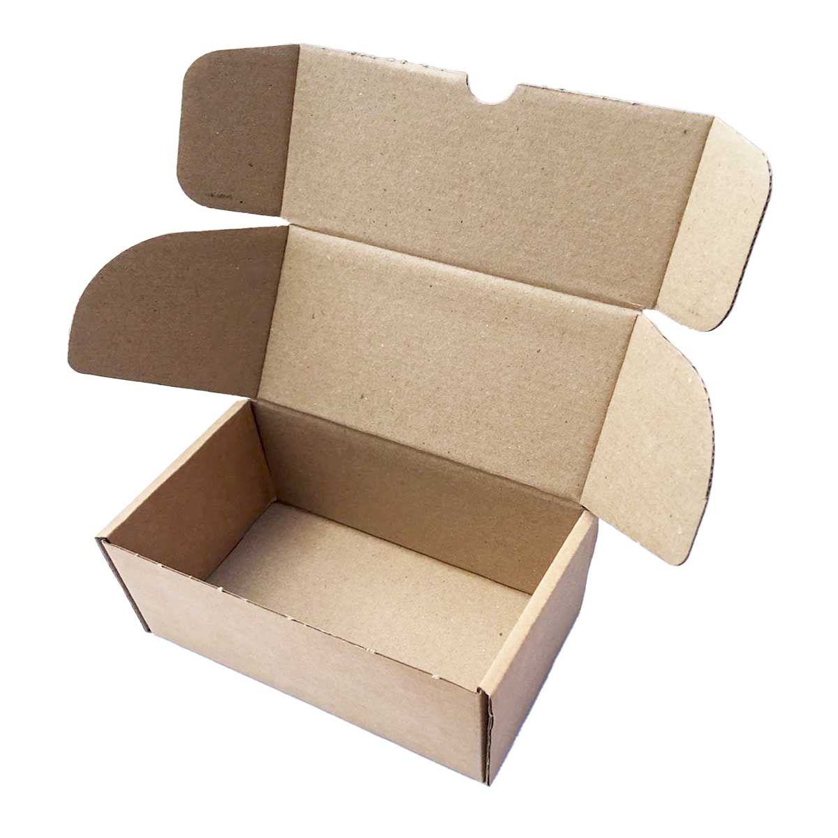 TELEBOXES | 20x10x10 cm - Robust Self-Assembling Box | Brown Kraft ...