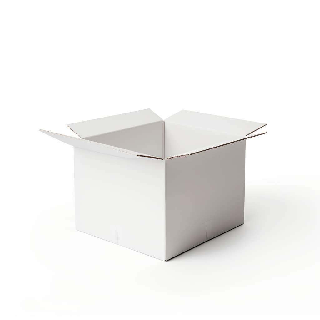 TELEBOXES | 305x228x183 mm - Medium and Robust Cardboard Box | WHITE ...