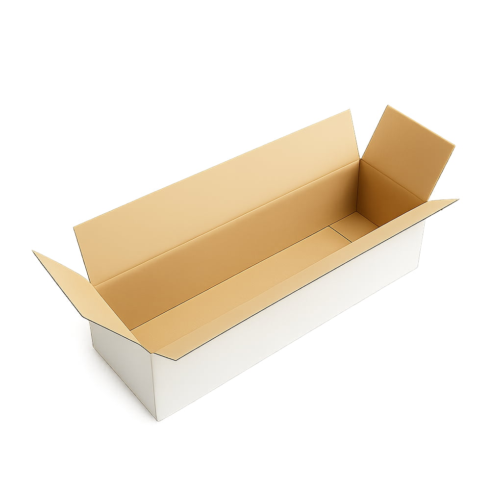 TELEBOXES | Long Elongated Cardboard Box | Inside: 578x127x108mm